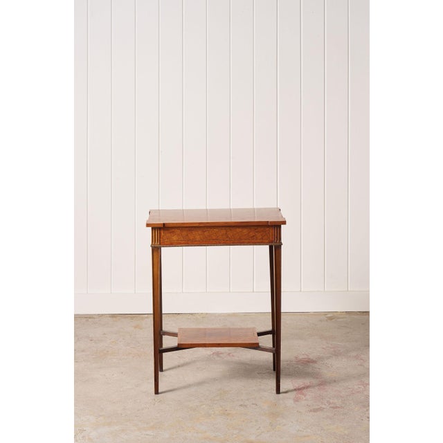 19th Century French Parquetry Lamp Table | Chairish