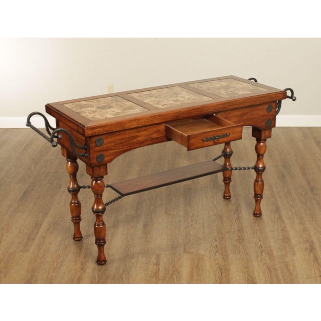 Palmer Home Spanish Baroque Style Marble Top Console or Kitchen Island ...