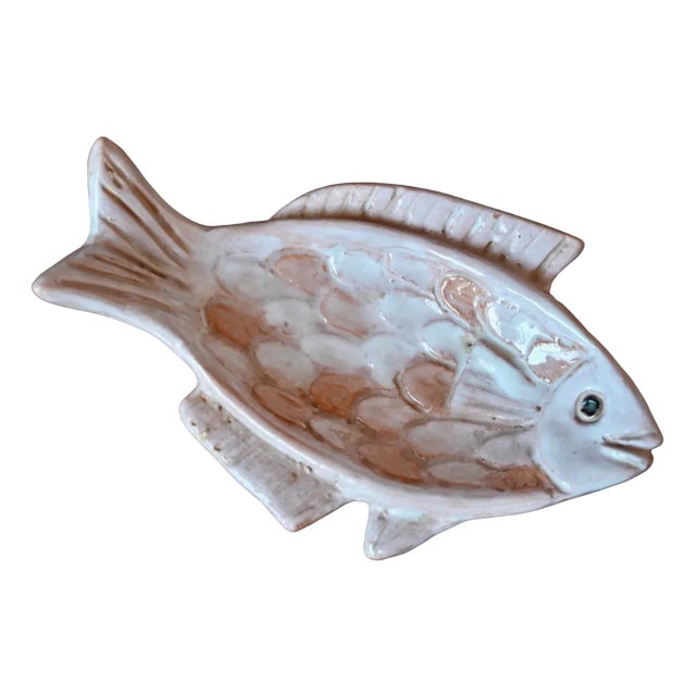 Pink Fish Ceramic Bowl by Denise Picard, France, 1940s | Chairish