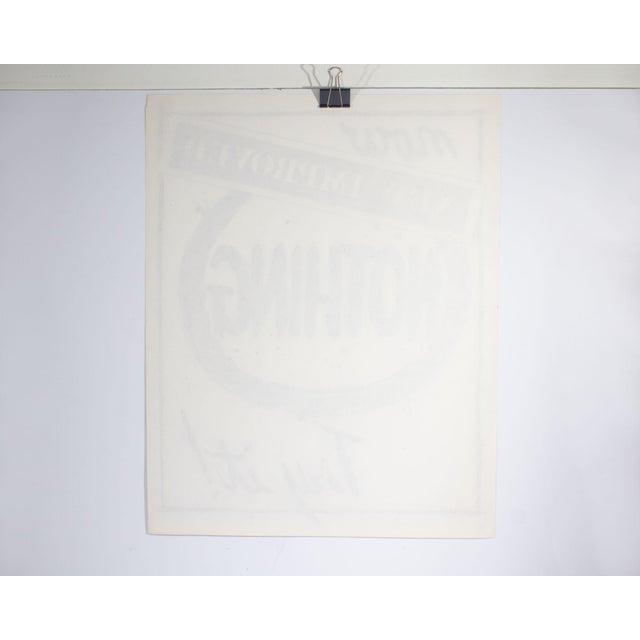 Signed “Now New Improved Nothing“ Graphite Drawing by James Spencer ...