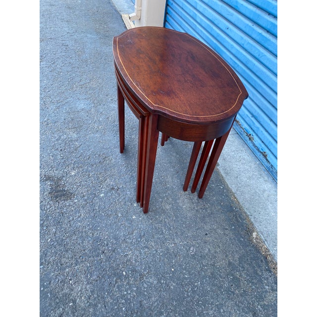 1950s Antique Mersman Mahogany Nesting Side Tables - Set of 3 | Chairish