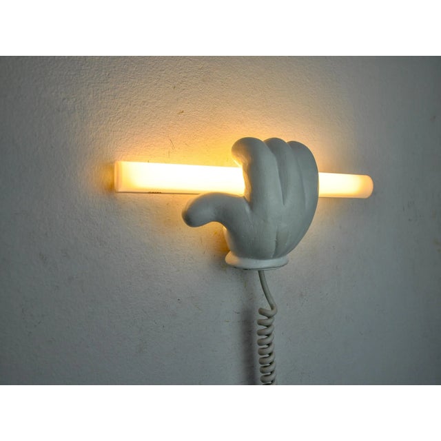 Handheld Mickey Mouse Plaster Wall Lamp, France, 1970 | Chairish