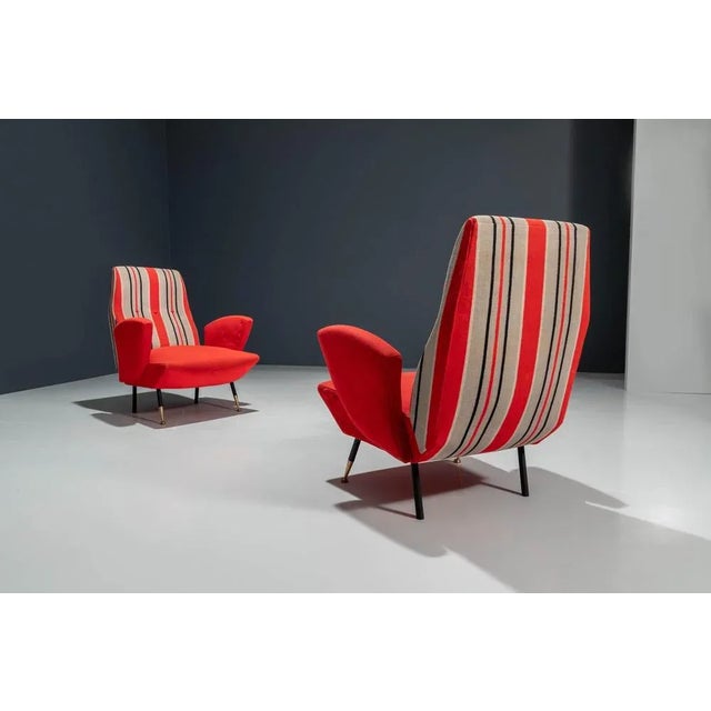 Vintage Italian Disco Chairs in Original Upholstery, 1960s, Set of 2 ...