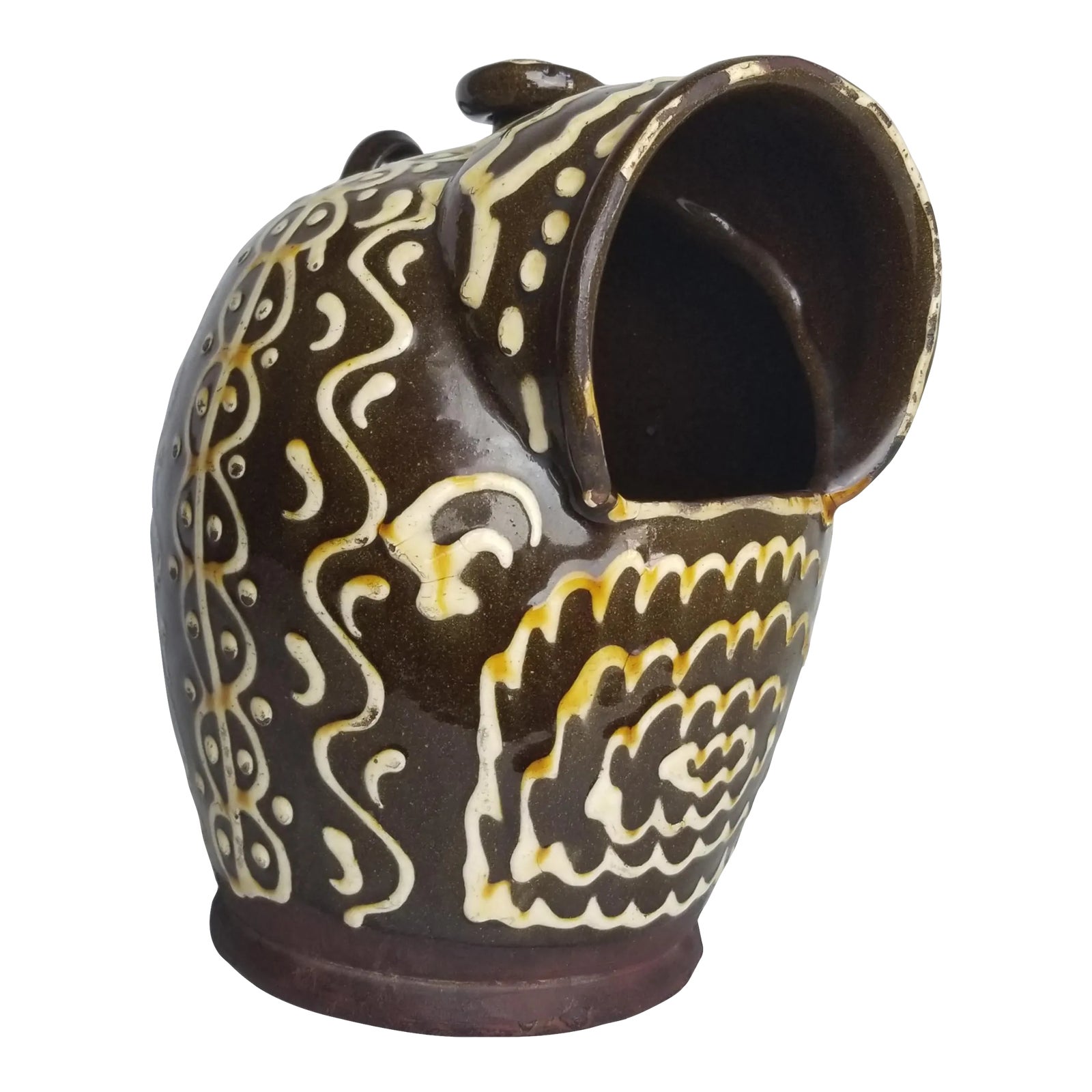 18th Century Slipware Vessel | Chairish