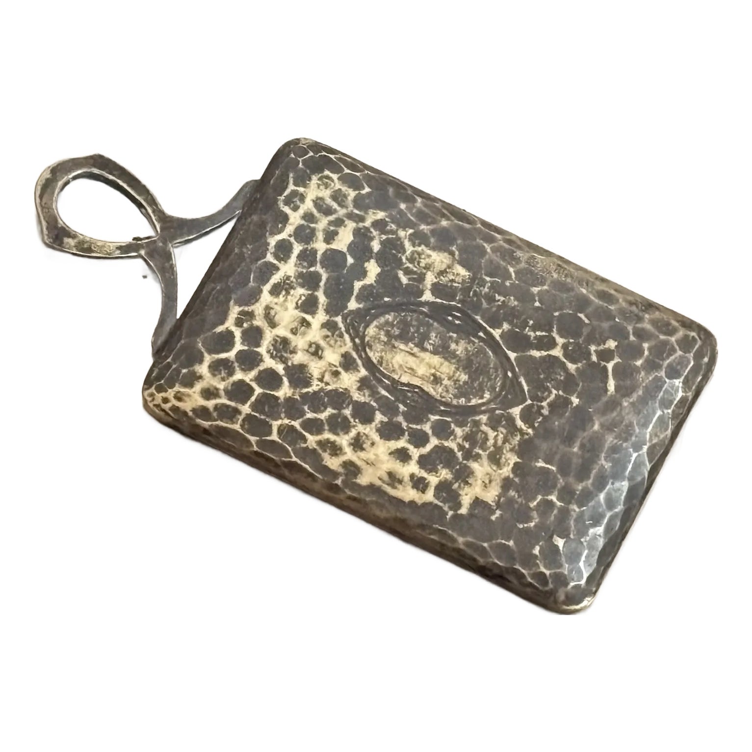 Art Deco Silverplate Mirror Pendant | Chairish