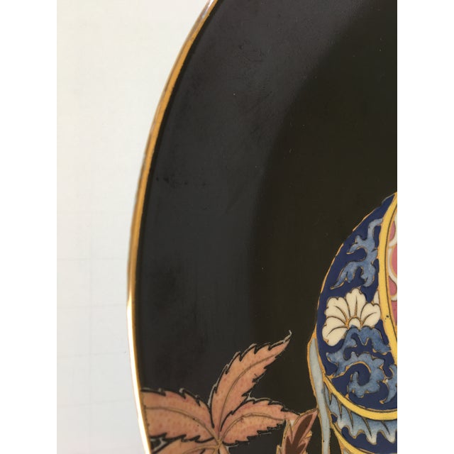 Vintage Porcelain Gold Rimmed Decorative Indian Themed Elephant Plate ...