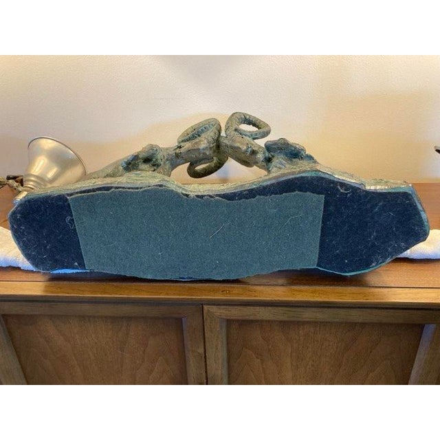 1980s Austin Productions Sculpture, Fighting Rams | Chairish