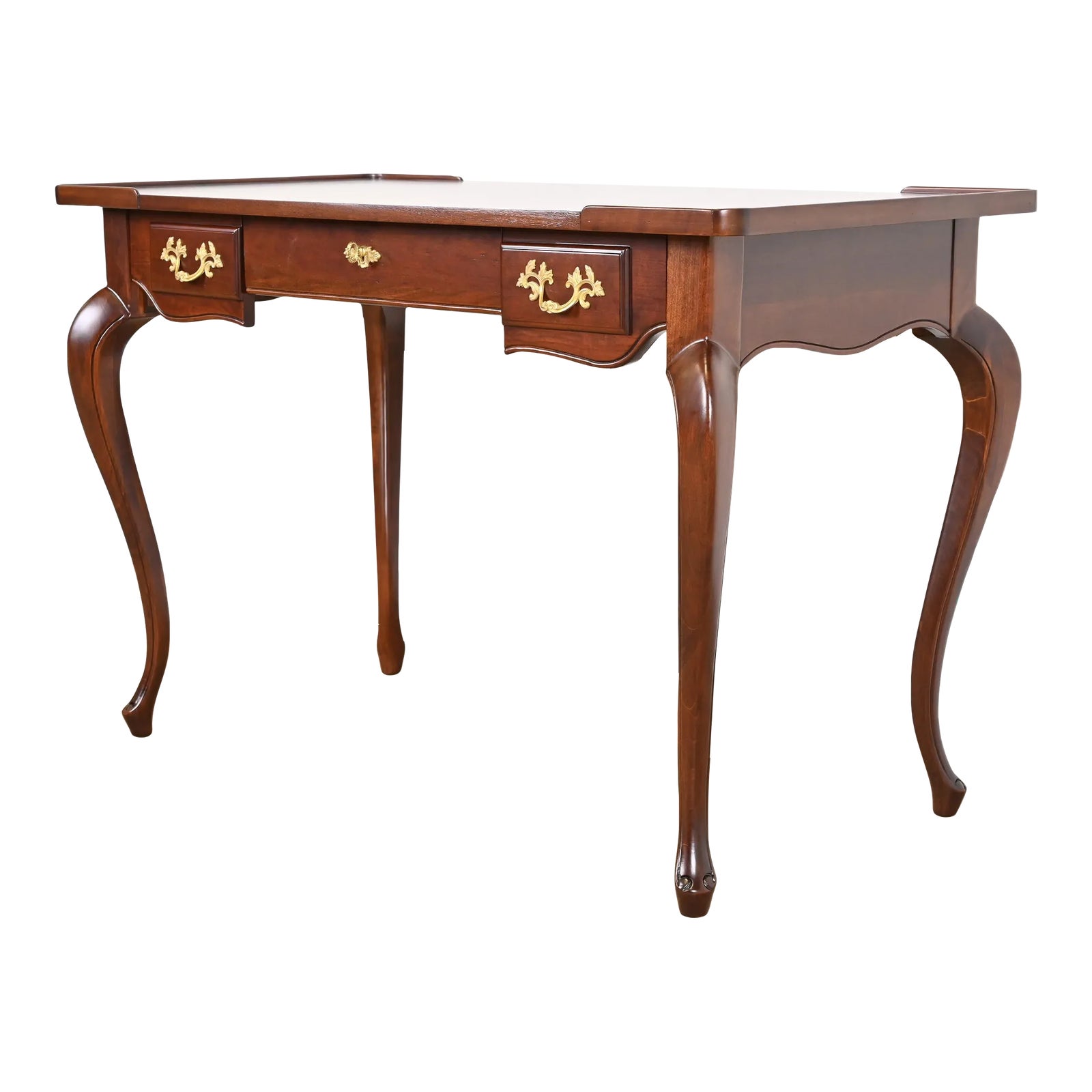 Baker Furniture French Provincial Louis XV Carved Cherry Wood Writing ...