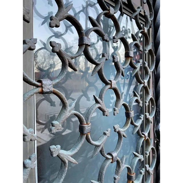 Antique Decorative Wrought Iron Window Panel | Chairish