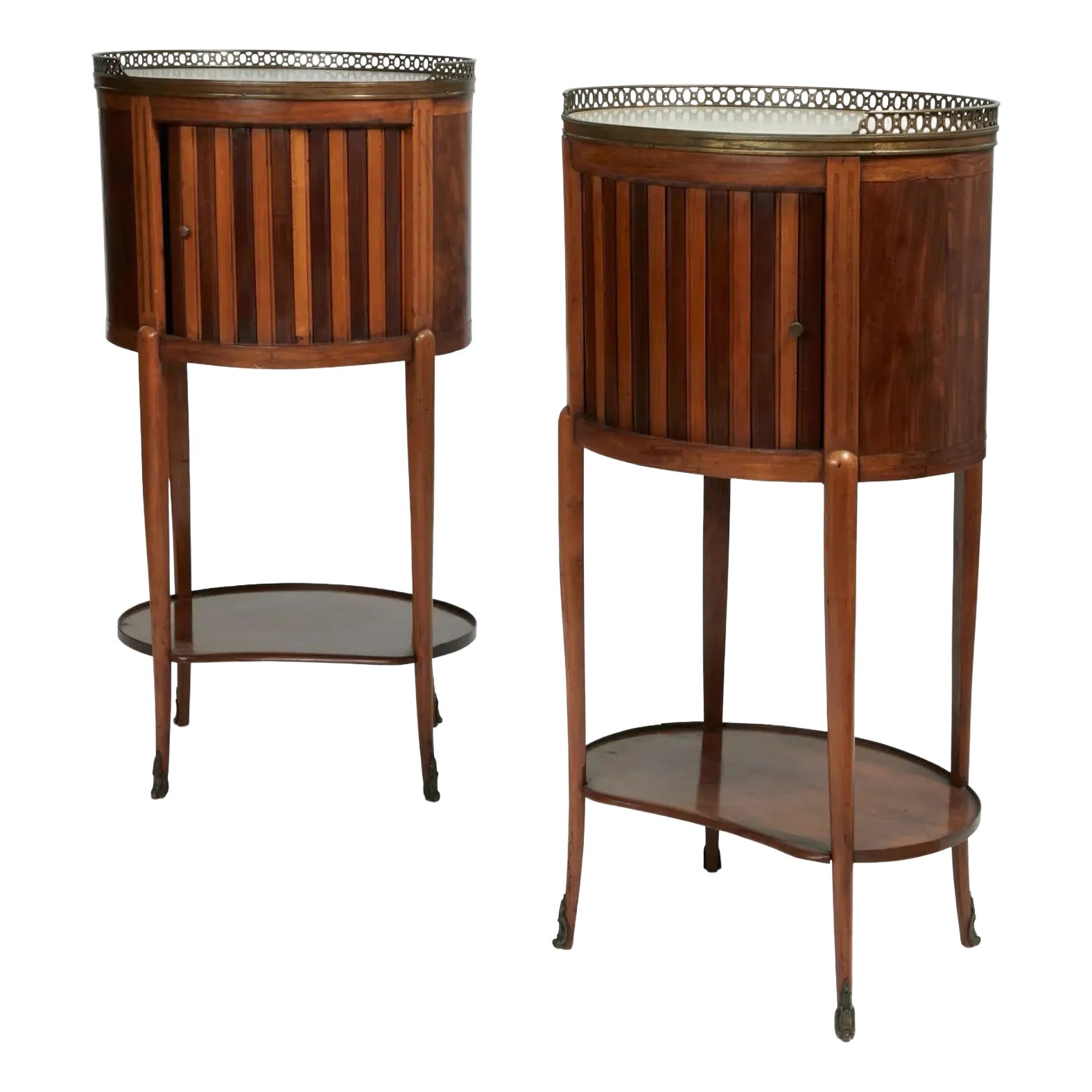 Antique Pair of Late 18th Century Continental Louis Xv Style Inlaid ...