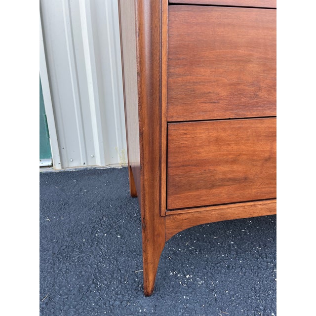 1960s Kent Coffey Perspecta Walnut & Pecan 6 Drawer Highboy Dresser ...