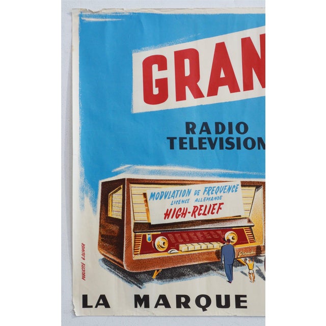 1950's French Advertisement Poster - Grandin Radio Television (P ...