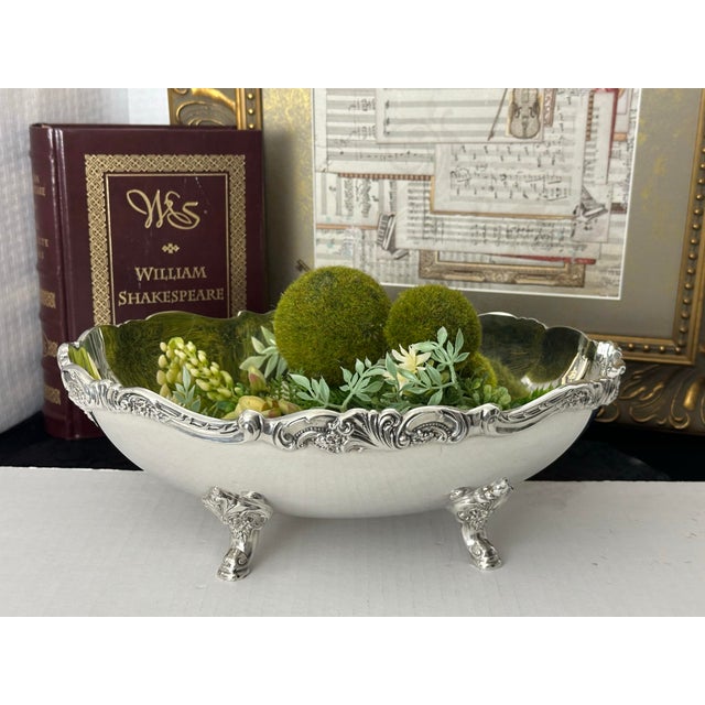 Vintage Wallace Silver Plated Baroque Centerpiece Bowl | Chairish