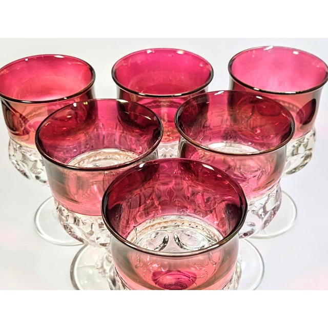 Classical Georgian Ruby Goblets- Set of 6 | Chairish