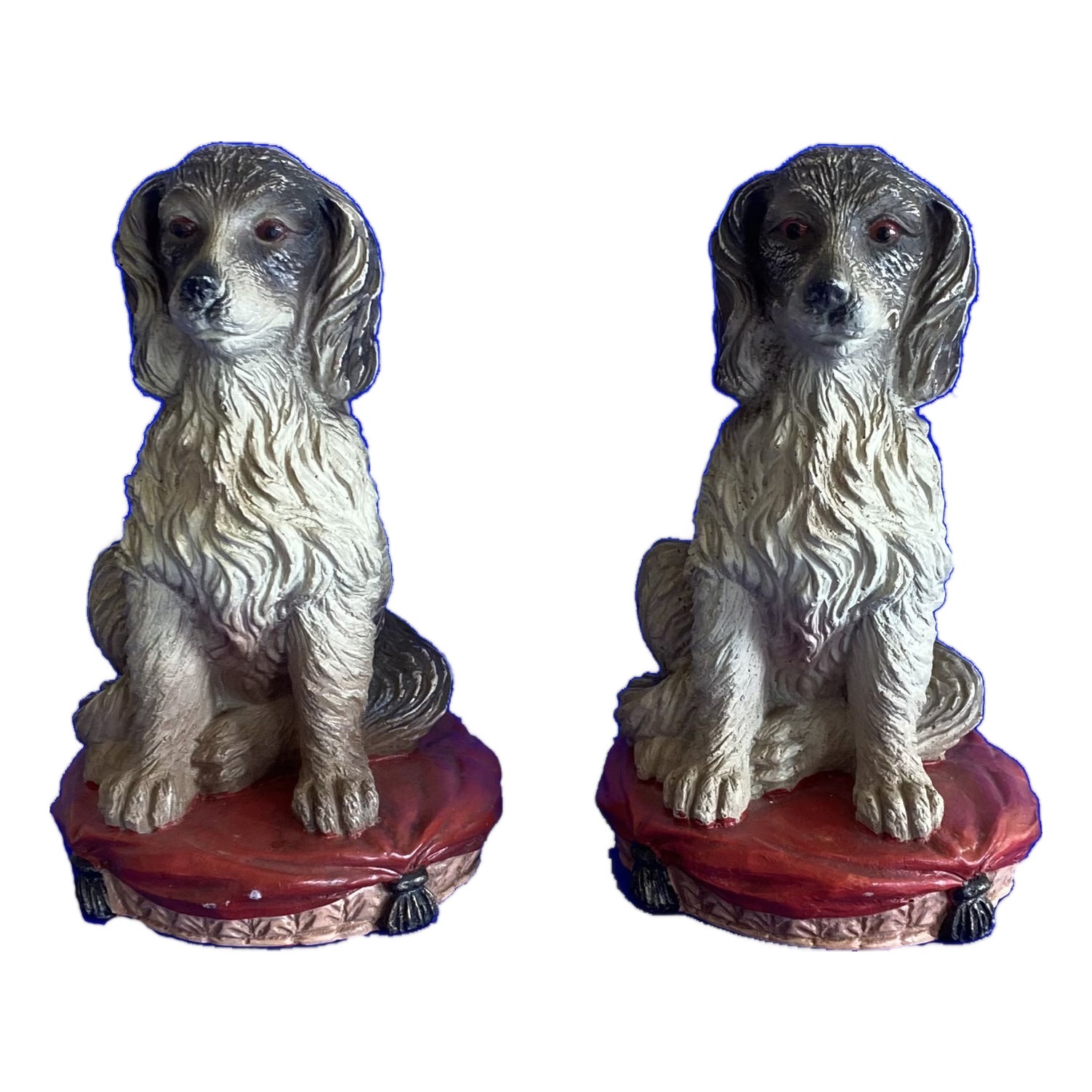 Vintage English Cocker Spaniel Puppy Statues, 1980s, Set of 2 | Chairish