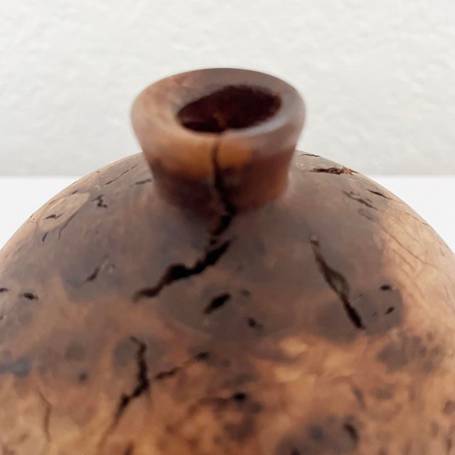 Burl Wood Vase, Mid-20th Century | Chairish