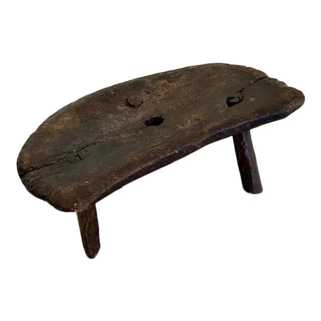 Late 19th Century Antique French Oak Milking Stool Chairish