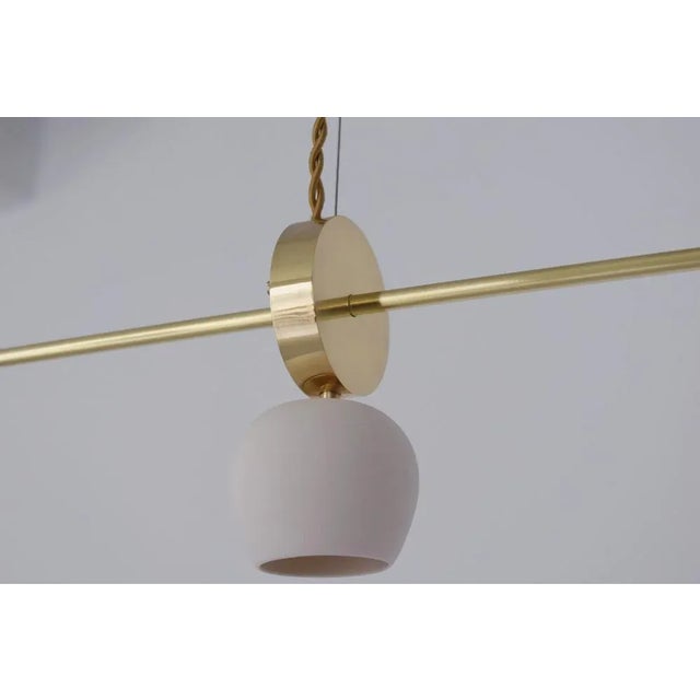 Brass Sculpted Pi Light Suspension by Periclis Frementitis | Chairish