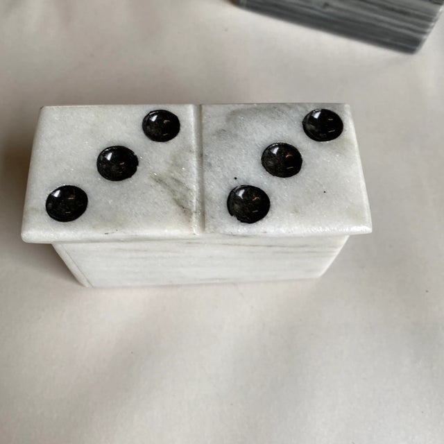 1970s Marble Dominoes in Box Set | Chairish