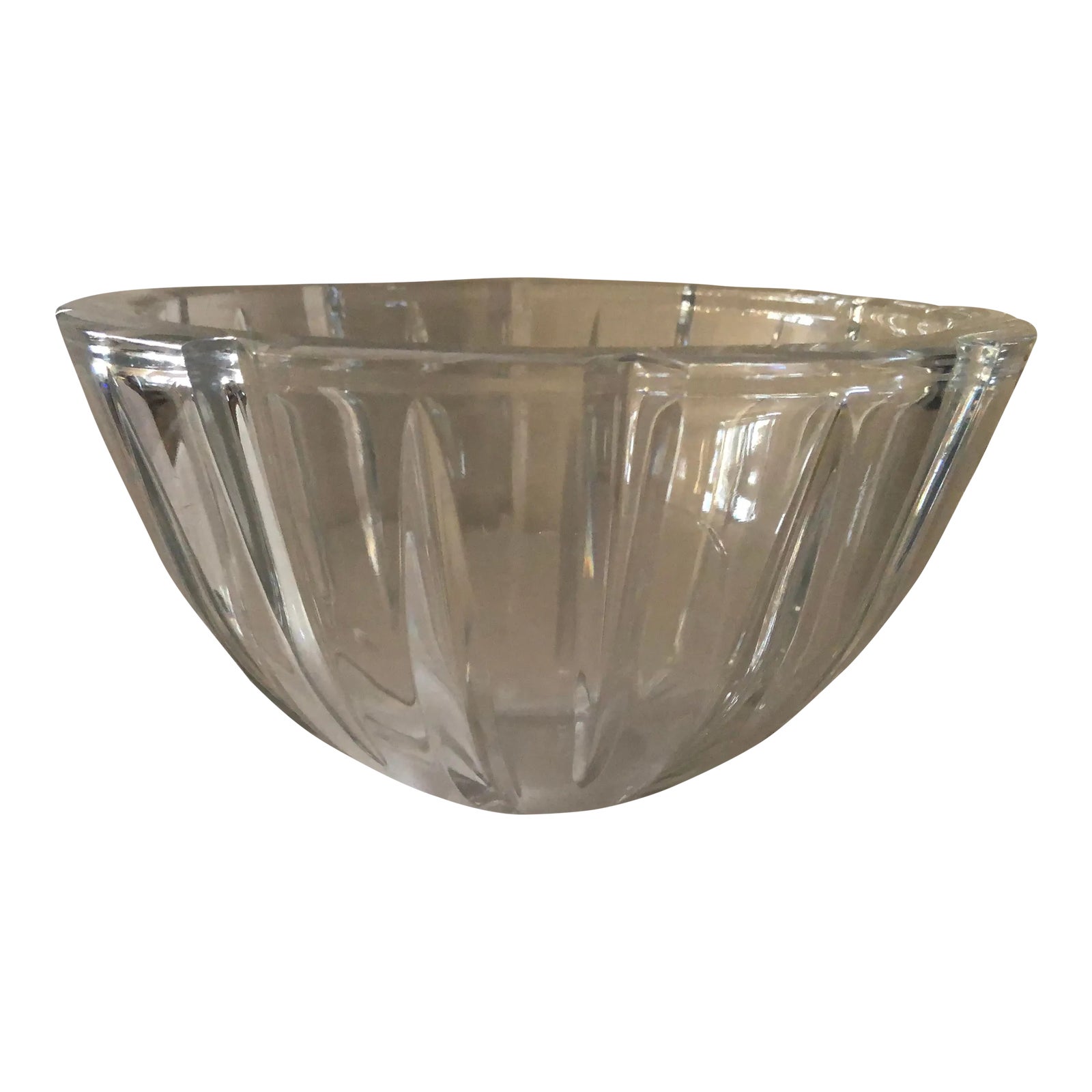 Sasaki Strata Crystal Bowl Japan | Chairish