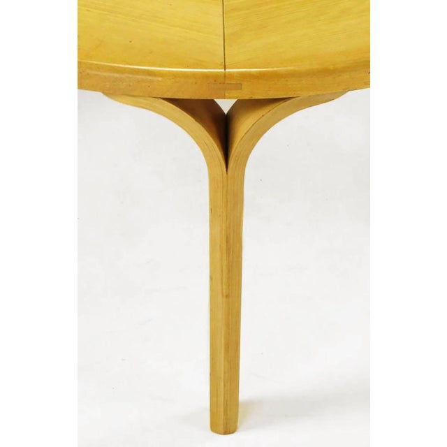 Round Inset Tile and Rift Cut Birch Y-Leg Scandinavian Dining Table ...