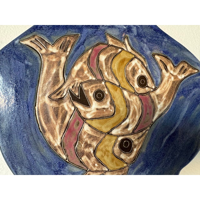 Vintage Mara K. Mexican Hand Painted Pottery Clay Wall Plate | Chairish