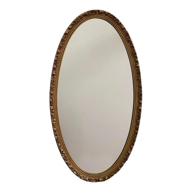 Oval Entryway Mirror Mantle Dining Sideboard Vintage | Chairish
