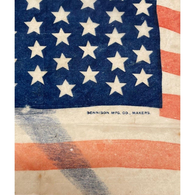 Antique 44 Star American Flag 1895 Dennison Ss Thorp New York Flag ...