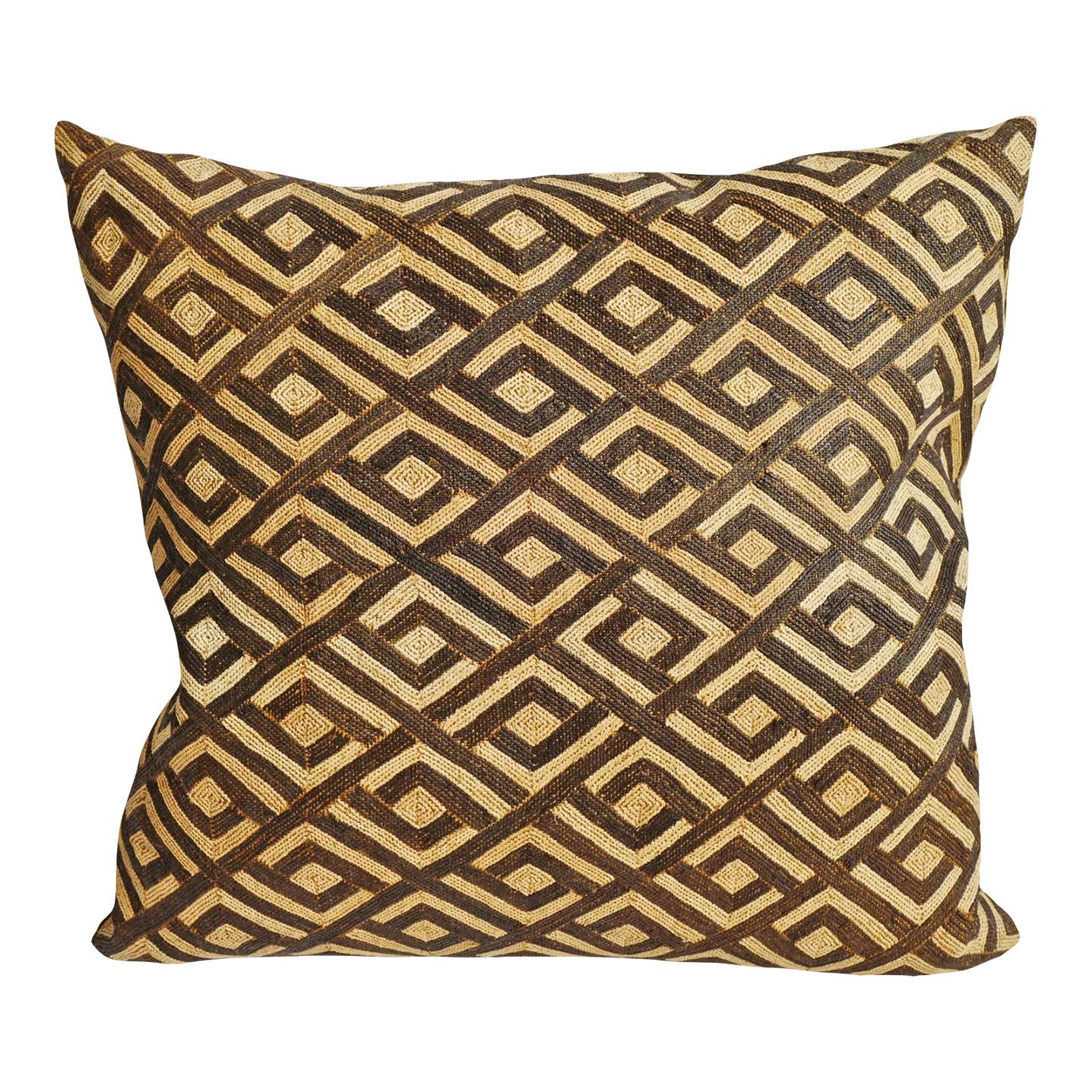 Kuba Grass Textile Pillow | Chairish