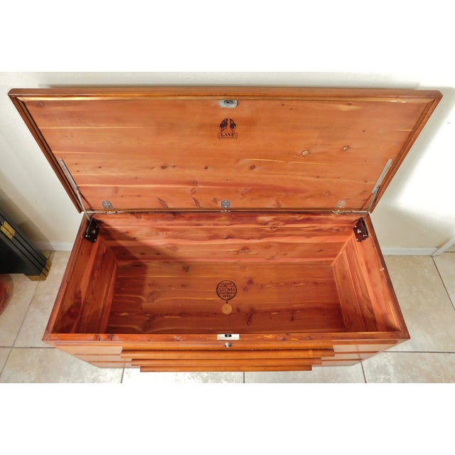 Large Vintage Mid Century Modern Lane Altavista Va. Solid Wood Cedar ...