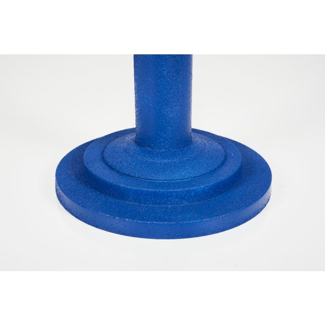 1980s Textured Royal Blue Torchiere Floor Lamp | Chairish