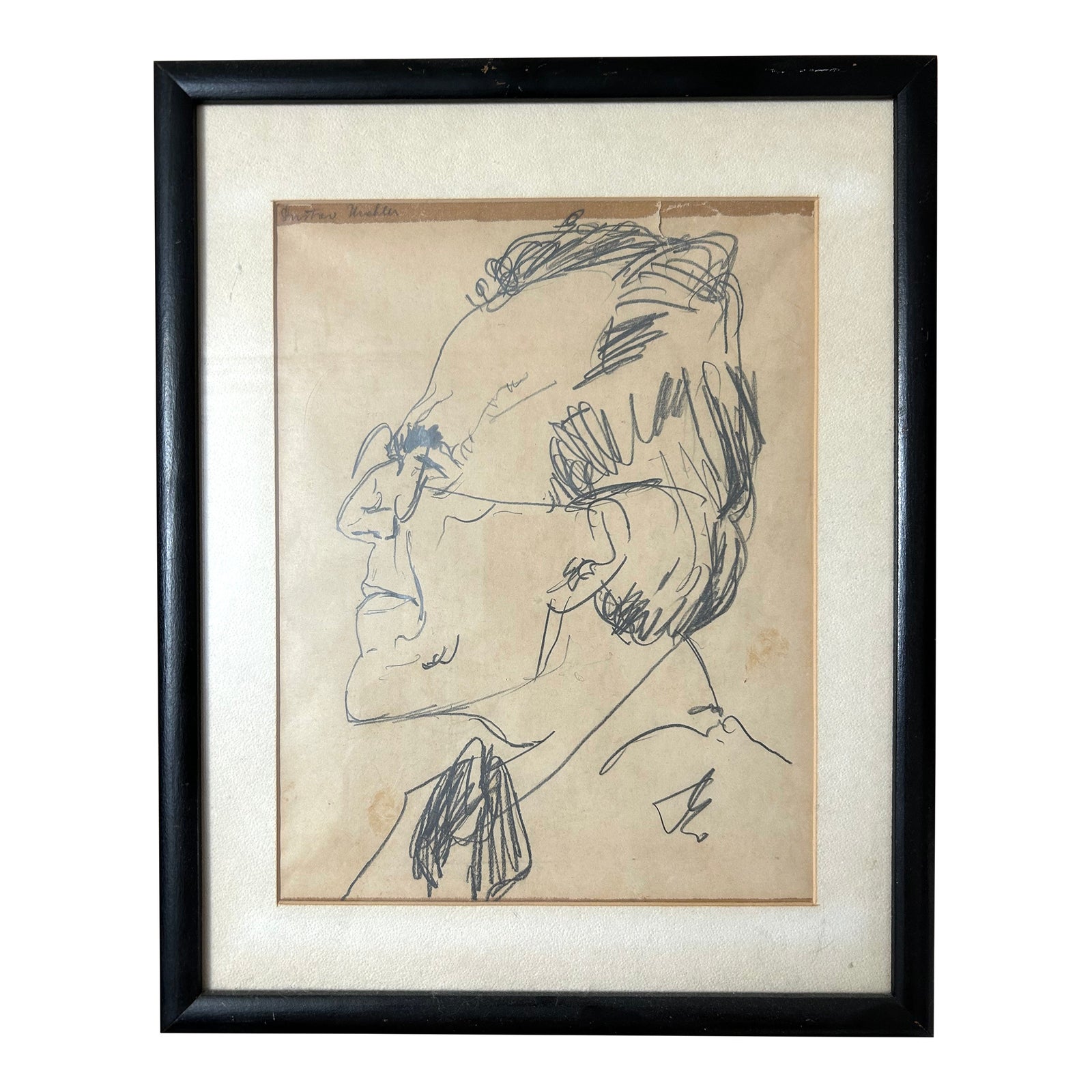 Early 20th Century Gustav Mahler Graphite Drawing by Benedikt Fred ...
