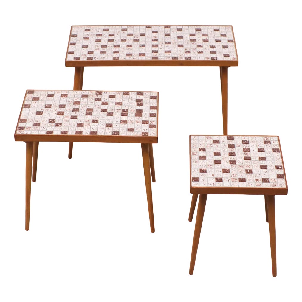 Nesting Tables with Ceramic Mosaic Tiles, Holland, 1960s, Set of 3 ...