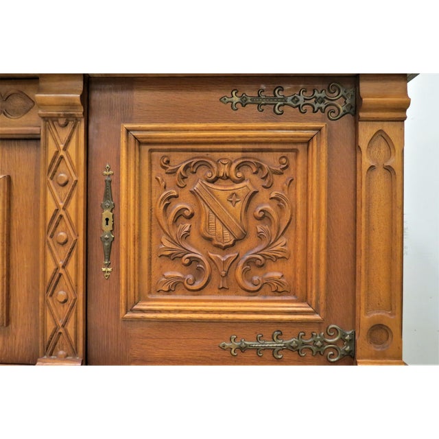 Vintage French Carved Sideboard or Buffet With 1/4 Canopy | Chairish