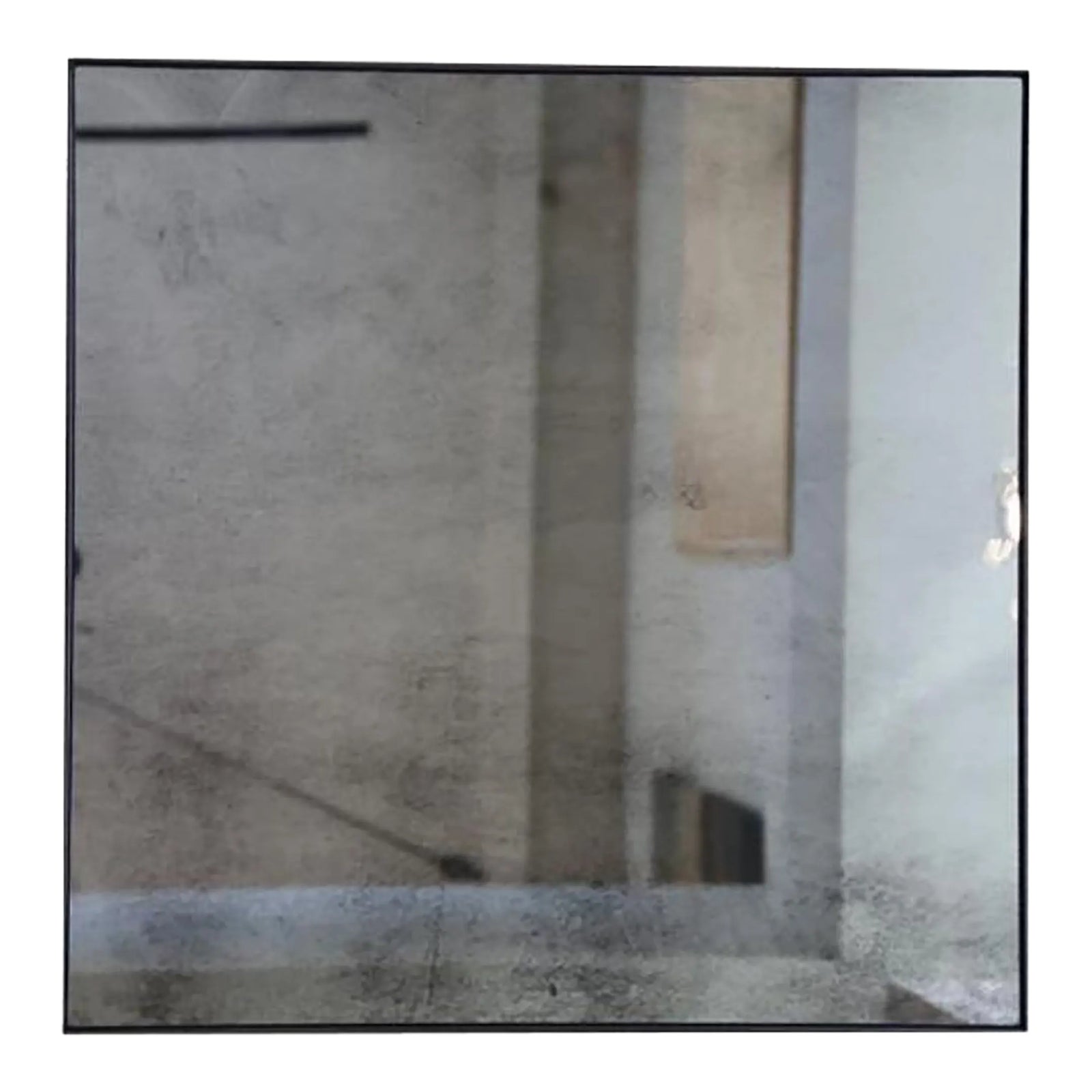 Single Panel Antiqued Mirror Light Distress, Iron Frame | Chairish