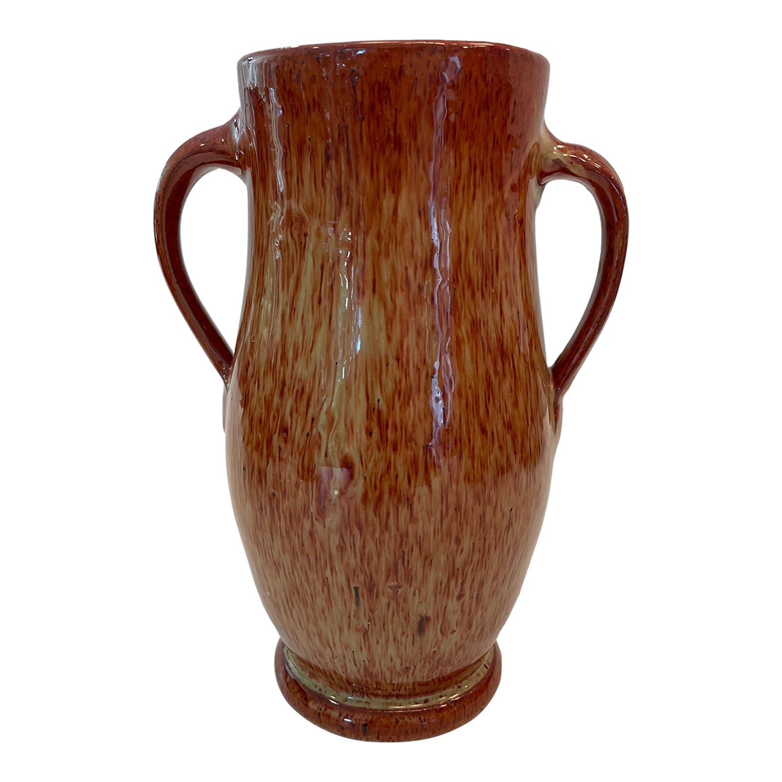 1930s Waco Pottery Vase Strawberry Glaze | Chairish