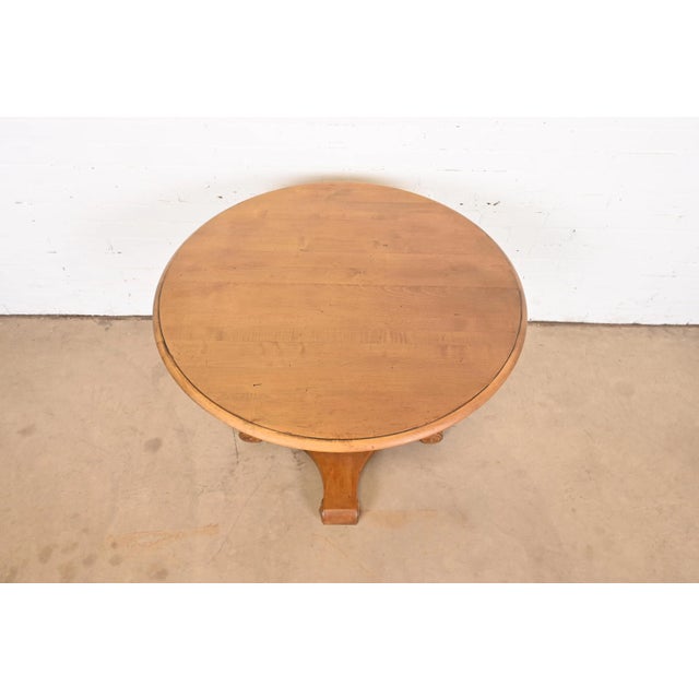 Ethan Allen French Empire Maple Pedestal Breakfast Table or Center ...
