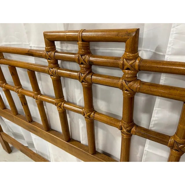 Vintage 20th Century Ficks Reed Rattan King Headboard | Chairish