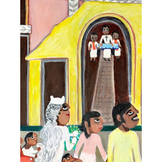 The Haitian Village Wedding, Oil on Canvas Outsider Painting by Theard ...