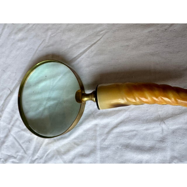 1970s Magnifying Glass With Stone Handle | Chairish