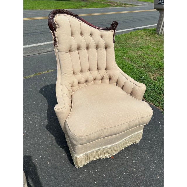 Vintage Matching Pair of Angel Wing Arm Chairs | Chairish