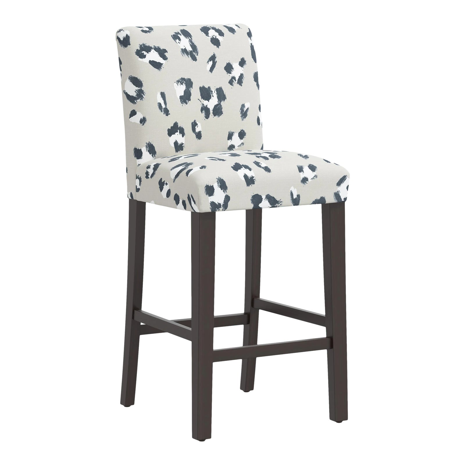 Chelsea Bar Stool in Ivory Brush Cheetah | Chairish