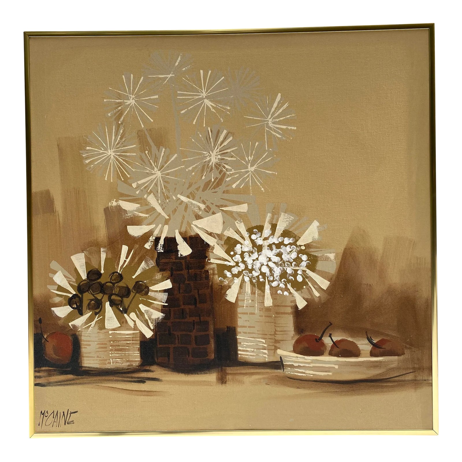 Robert McCaine Large Acrylic Starburst Painting | Chairish