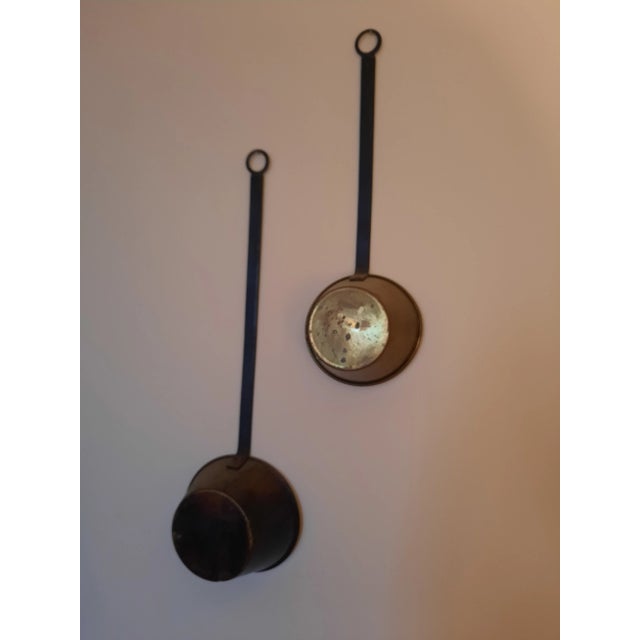 Vintage Long Handled Hanging Saucepans - Set of 2 | Chairish