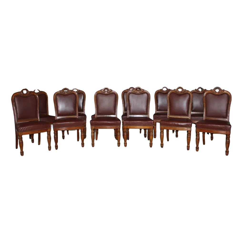 Oak Chairs, Set of 12 | Chairish