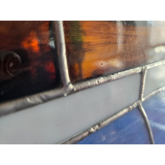 Stained Glass - Large Ship | Chairish