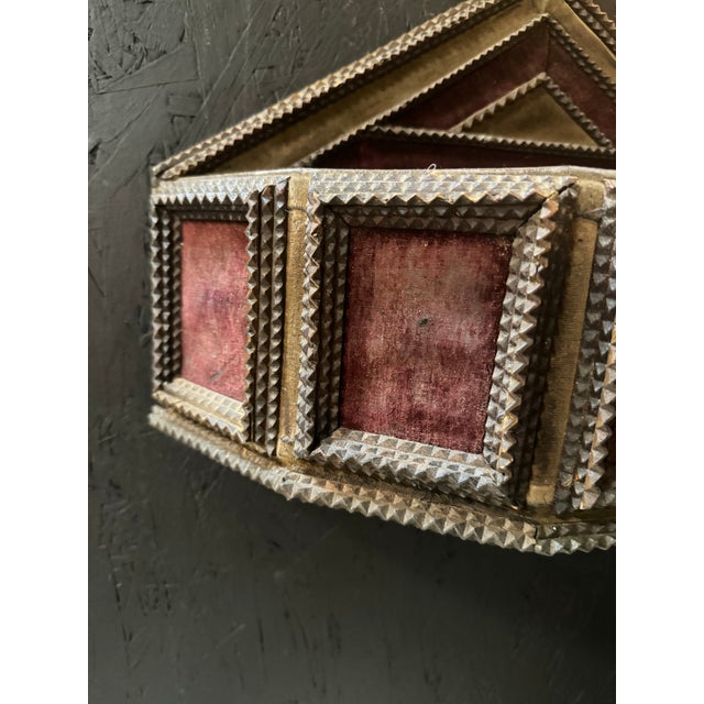 1920’s Tramp Art Hanging of the Wall Objects | Chairish