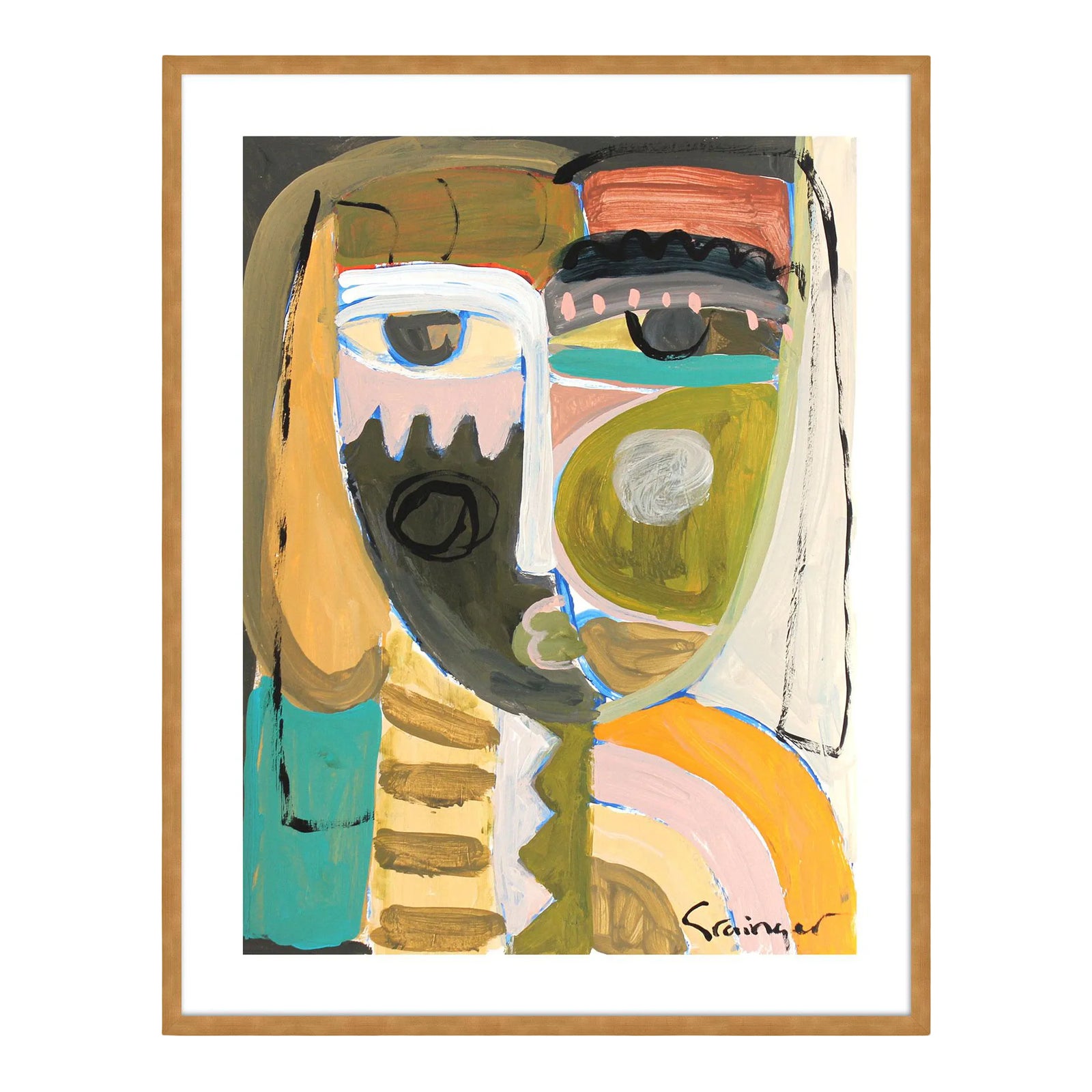 Ava by Lesley Grainger in Gold Frame, Small Art Print | Chairish