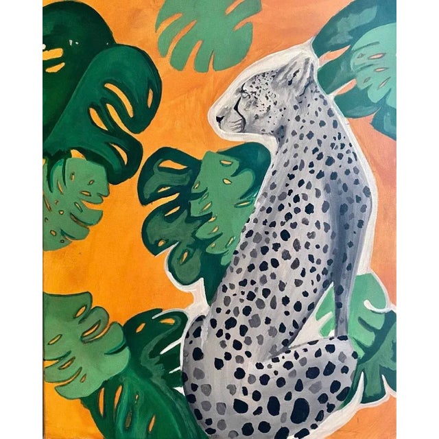 Leopard Original Abstract Acrylic Painting | Chairish