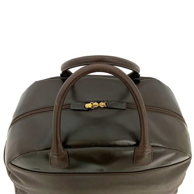 Loewe Boston Bag Brown Anagram Leather Ladies | Chairish